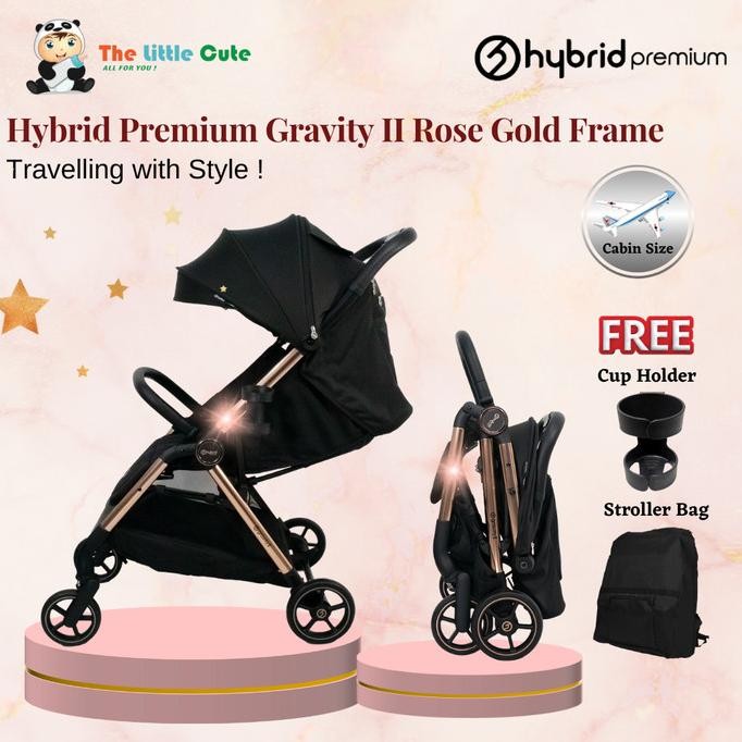Jual Hybrid Premium Gravity II Stroller Cabin Size Stroller Auto Fold ...