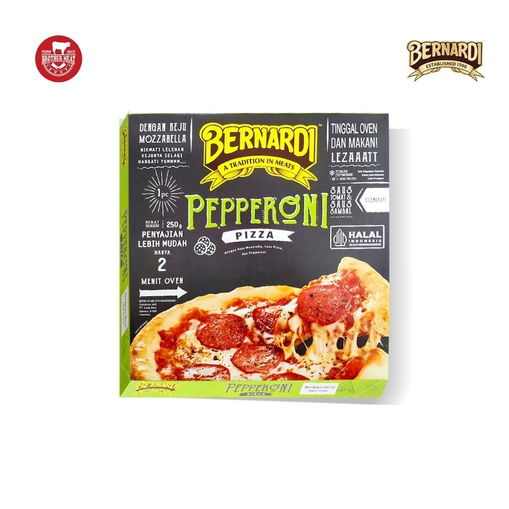 Jual BERNARDI Pepperoni Pizza Frozen 260gr - Brothermeatshop | Shopee ...