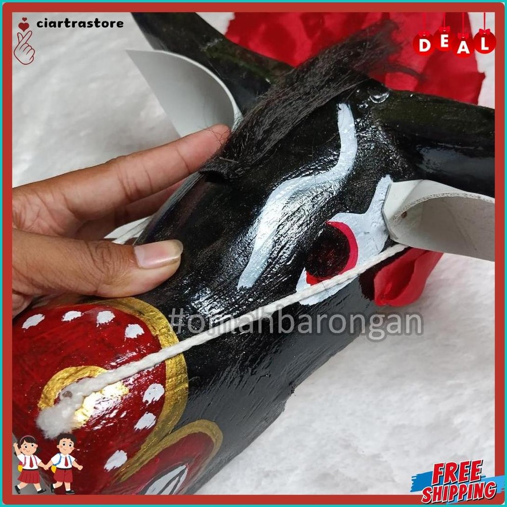 Jual Banteng Bantengan Mberot Anak Full Kayu Free Kemul Motif Bagus ...