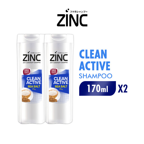 Jual Zinc Shampoo Clean Active Botol 170 ml x2 | Shopee Indonesia