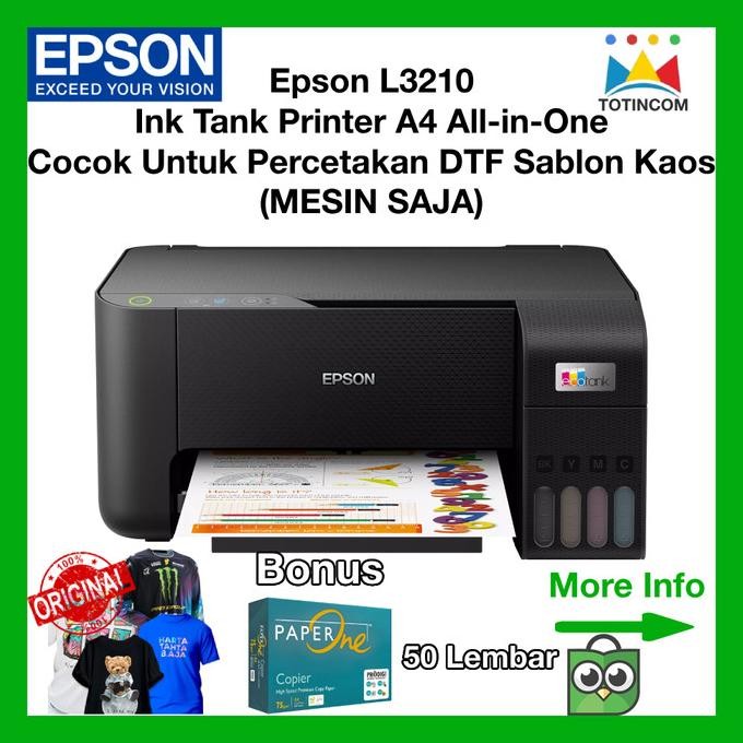 Jual L3210 Printer Ink Jet L 3210 Epson Mesin Saja Untuk Sablon Per Cetakan All In One Printer ...