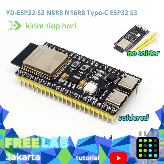 Jual NEW YD-ESP32-S3 N8R8 N16R8 ESP32 S3 DevKit Type C ESP32-S3-WROOM ...