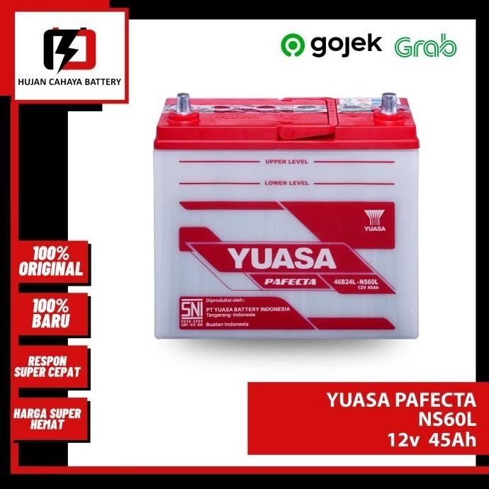 Jual Aki Mobil YUASA PAFECTA NS60L / NS-60-L / NS 60 L - Aki COROLLA ALTIS | Shopee Indonesia