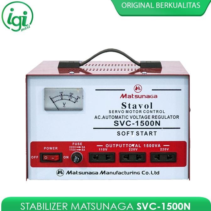 Jual NEW STAVOLT SVC 1500W MATSUNAGA / STABILIZER 1500VA MTS / STAVOL ...