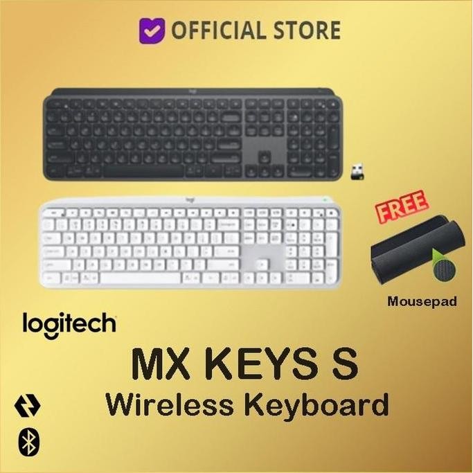 Jual Logitech Mx Keys S Wireless Silent Keyboard Bluetooth Multi Device Baterai Lampu New Stok ...