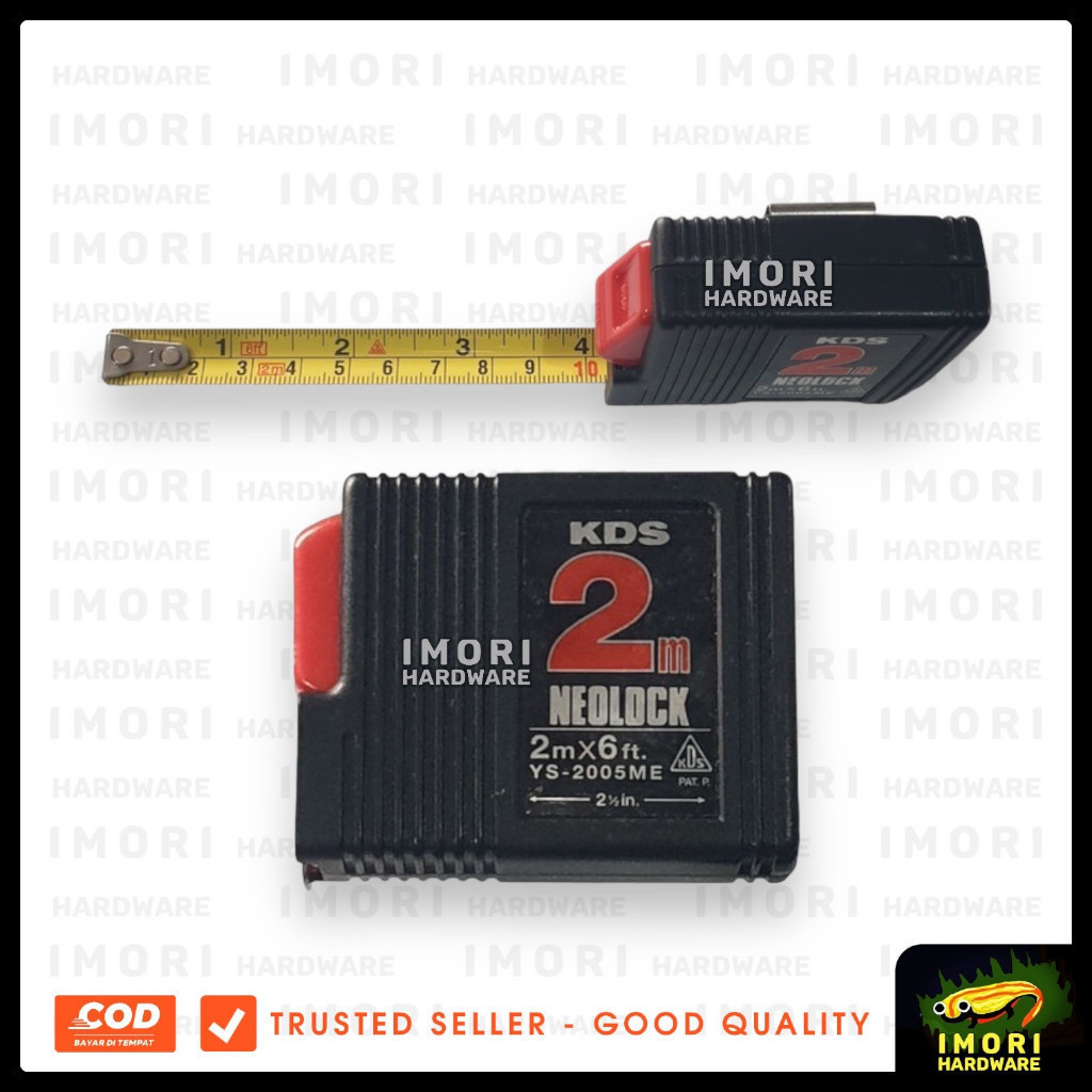 Jual KDS Meteran Kotak Neolock Roll 2 Meter Measuring Tape | Shopee ...
