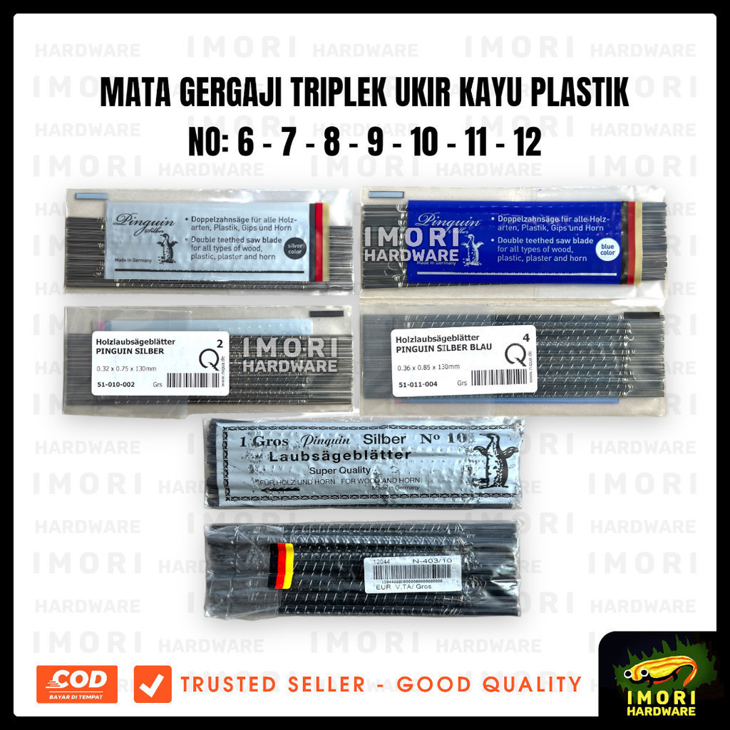 Jual [12 pcs] PINGUIN Mata Gergaji Triplek Penguin Silber Ukir Kayu ...