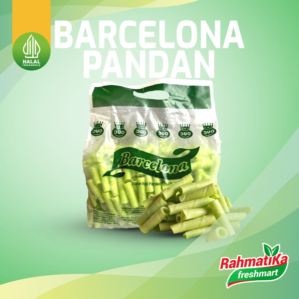 Jual Barcelona Wafer Roll Rasa Pandan 500 gr | Shopee Indonesia