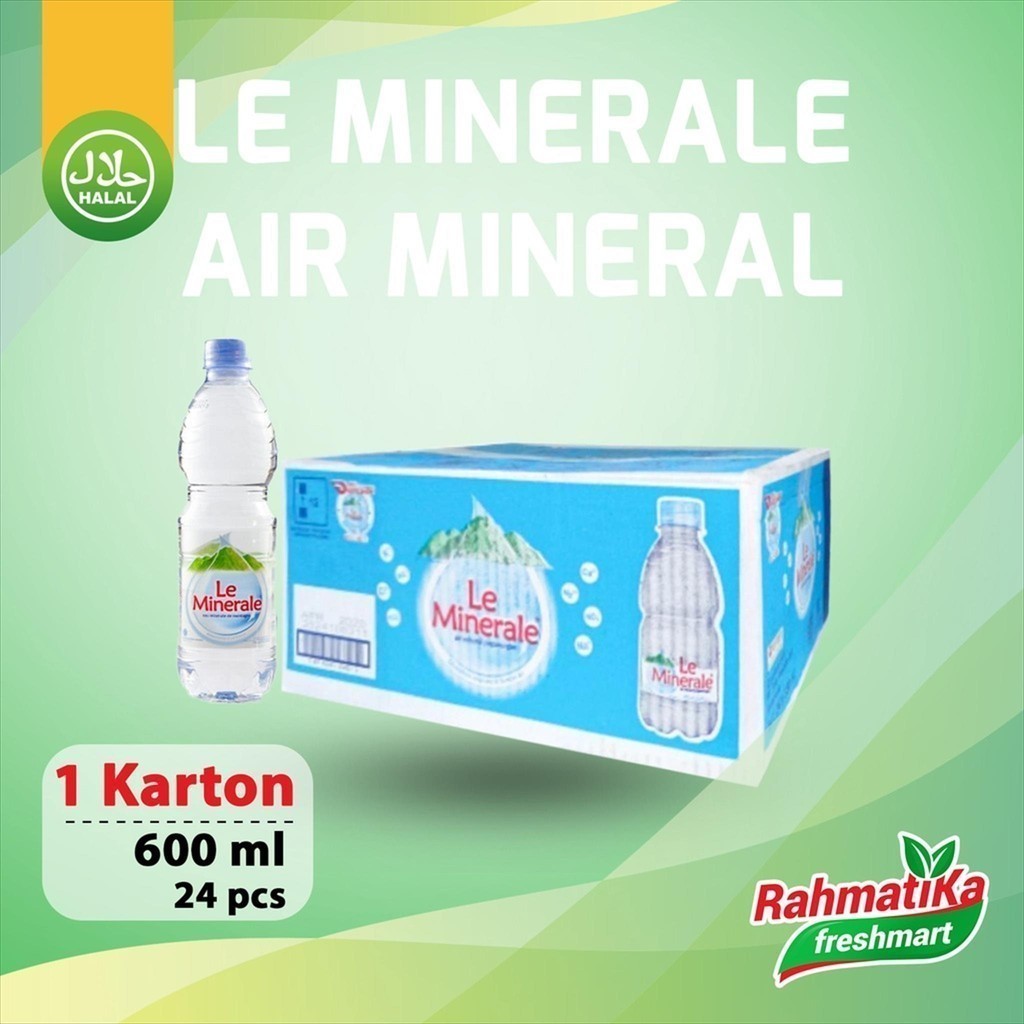 Jual Le Minerale Air Mineral Botol 1 Dus (600 ml x 24 pcs) | Shopee ...