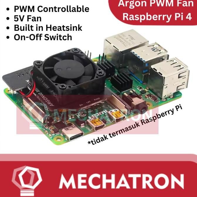 Jual ARGON RASPBERRY PI 4 MINI COOLING FAN HAT PWM SPEED CONTROL GPIO KIPAS PI4 1904T | Shopee ...