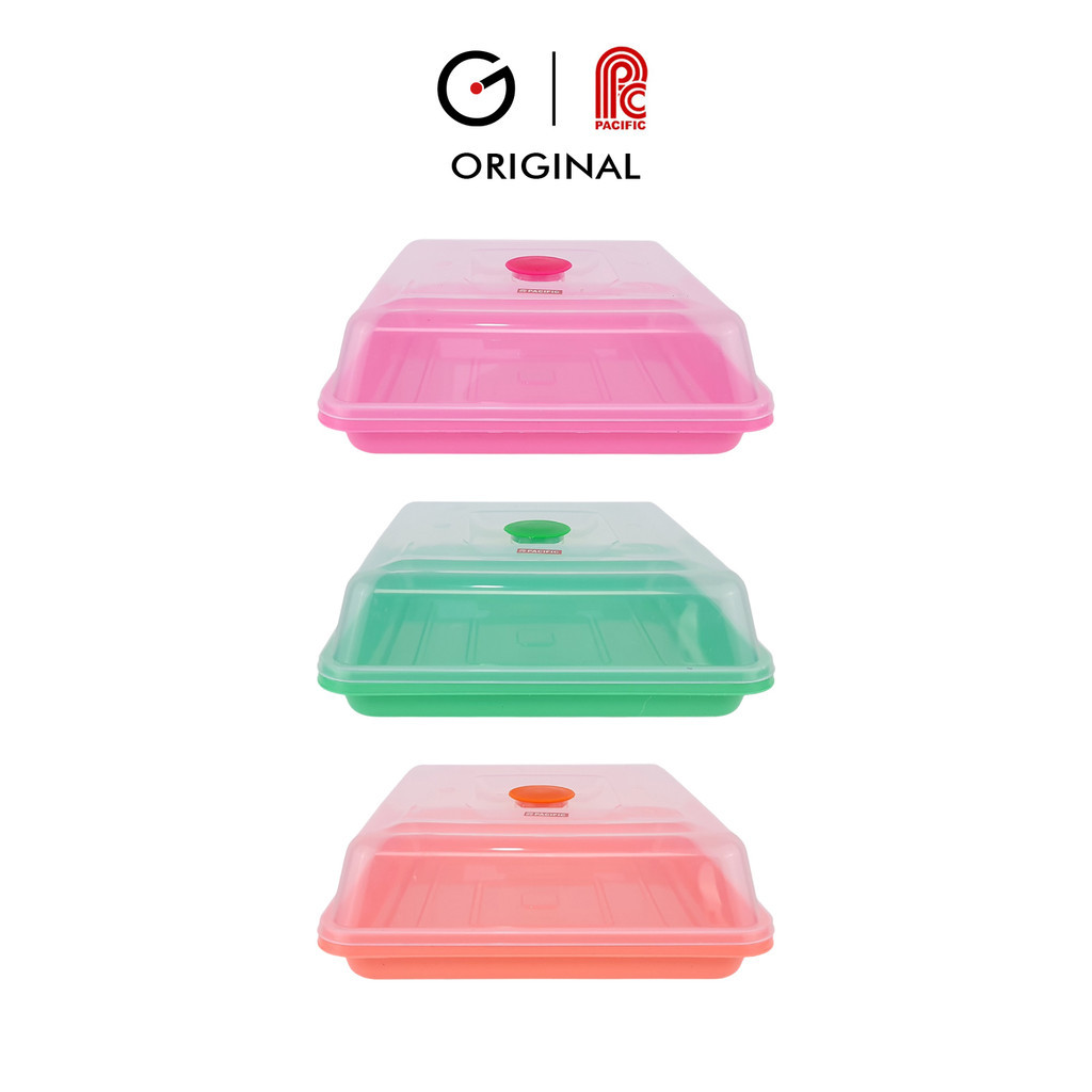 Jual Pacific Tempat Kue Segi Plastik 1 Pcs Vanessa Cake Storage Wadah ...