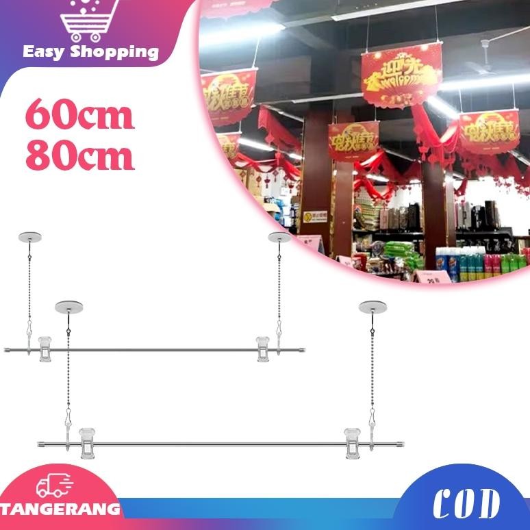 Jual dg-4 80cm Hanging Banner Gantung Stainless Hanging Stand Alat ...
