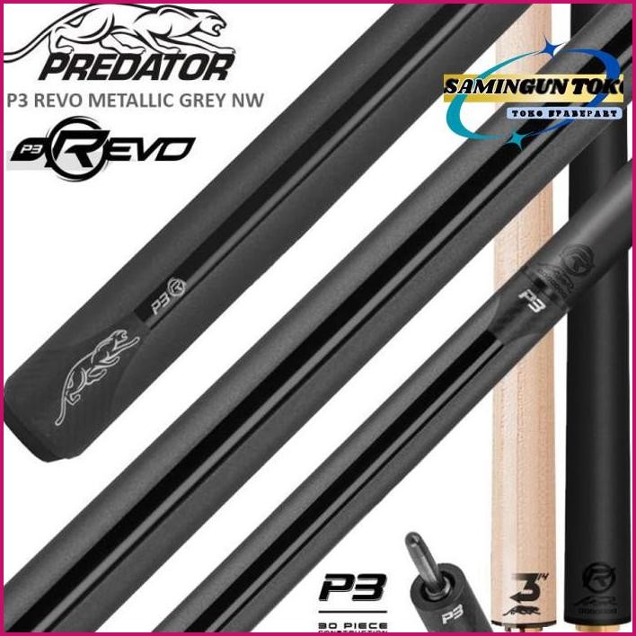 Jual New..!! Predator P3 Metallic Grey Nw - Billiard Pool Cue Carbon ...