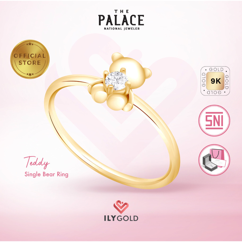 Jual ILY GOLD TEDDY - Single Bear Ring / Cincin | Shopee Indonesia