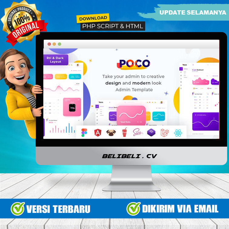 Jual [ Bootstrap 5 ] Poco - Bootstrap 5 HTML, React, Angular 16 Figma & Laravel 10 Admin ...