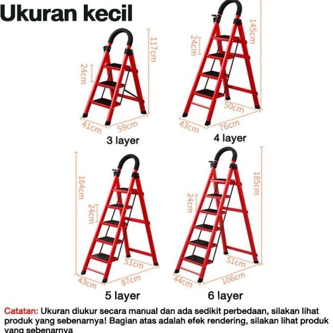 Jual Tangga Rumah Lipat Tangga Besi Lipat 3/4/5/6 Step Household Steel Ladd New Stok | Shopee ...