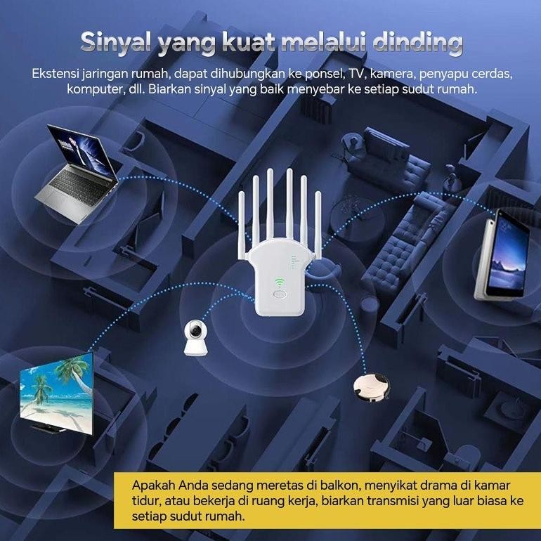 Jual Nirkabel Sinyal Jaringan 6 Antena Penguat Dual Frekuensi Penguat Sinyal Wifi 5G Wifi ...