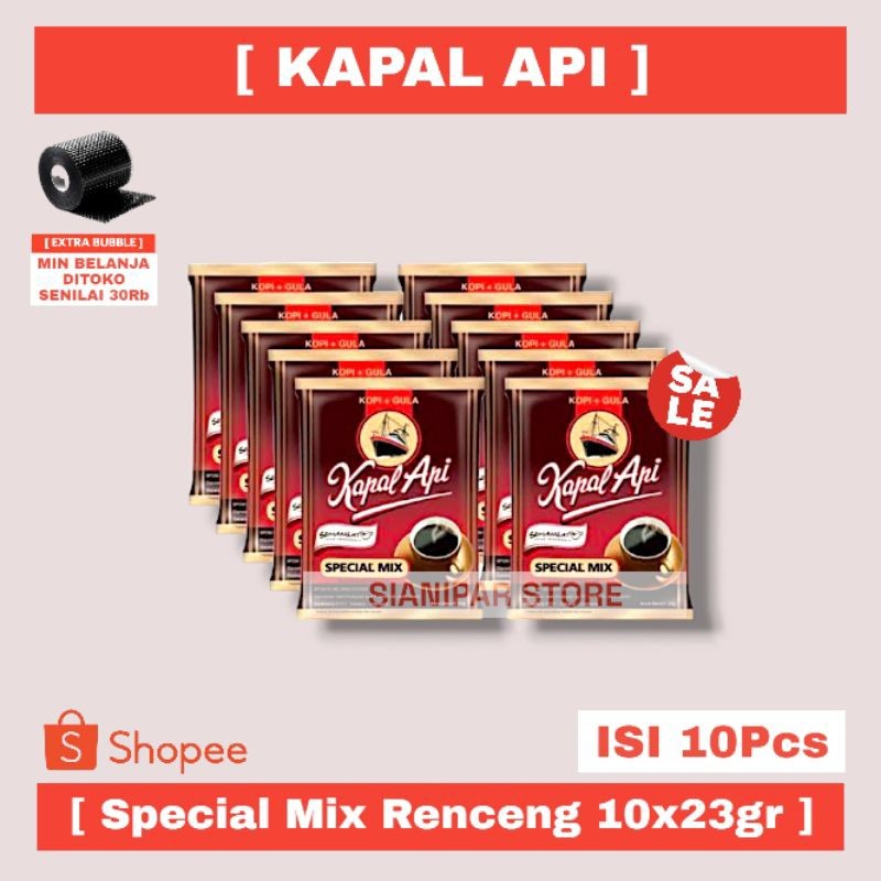 Jual KAPAL API KOPI BUBUK SPECIAL MIX RCG 10x23g | Shopee Indonesia