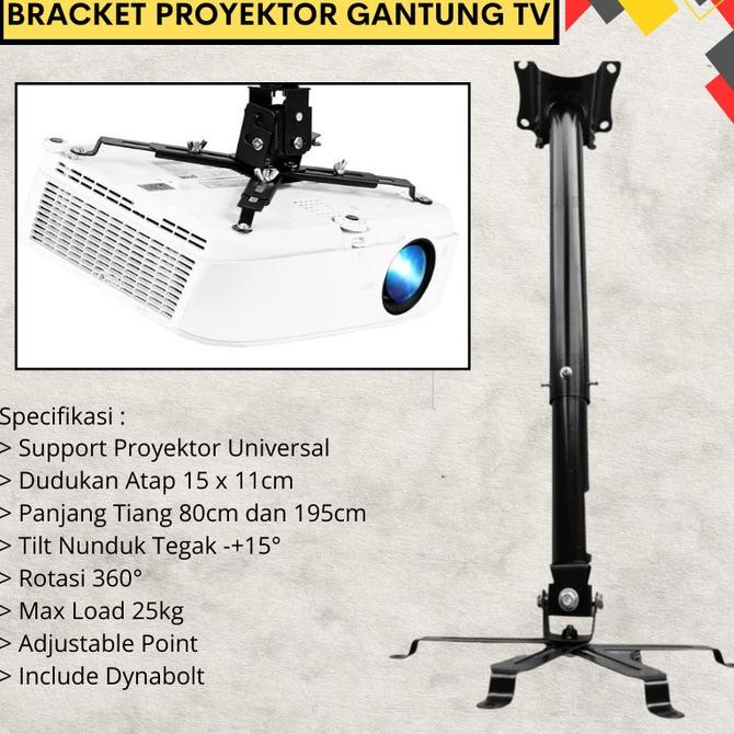 Jual Bracket Braket Proyektor Gantung Plafon Ceiling Projector Co ...