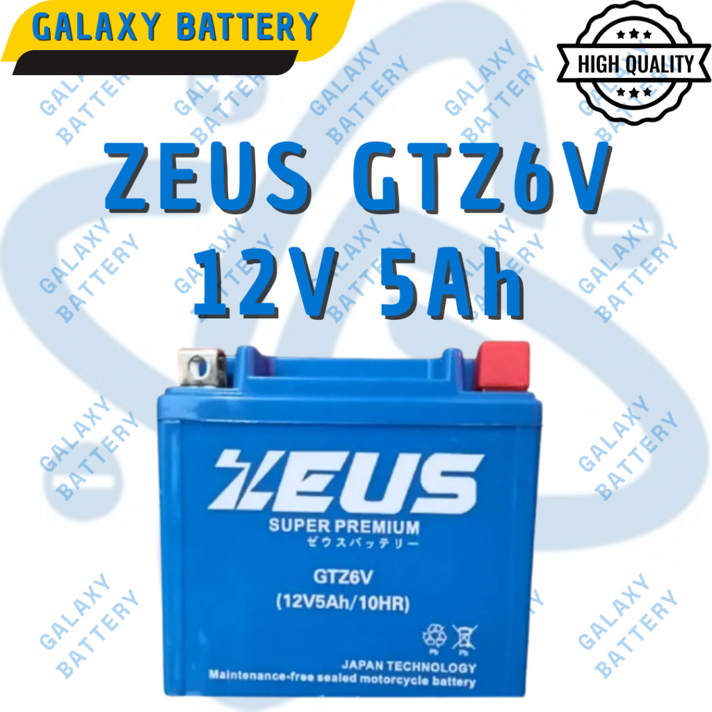 Jual Aki Motor Vespa Piagio Liberty GTZ6V Zeus High Spec Accu Kering ...