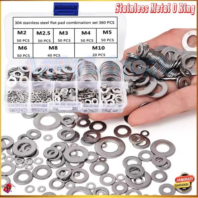 Jual Ring Plat Baut Mur M2 M2.5 M3 M4 M5 M6 M8 M10 Stainless Putih Wp Washer Plate Silver Set ...