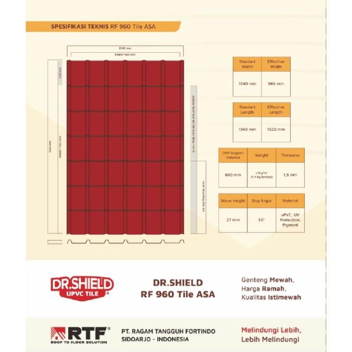 Jual Atap Genteng Upvc Dr.Shield / Varian Single Wall Rf960 Tile / Genteng Original Dan ...