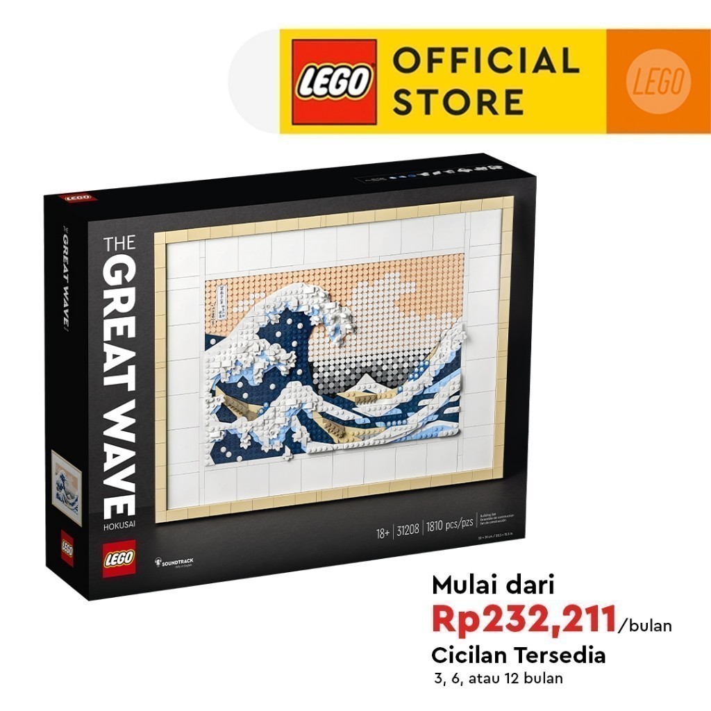 Jual LEGO ART 31208 Hokusai – The Great Wave (1810 Pieces), Building ...