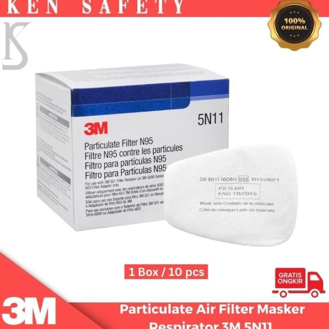 Jual Busa 3M 5N11 N95 Niosh Filter Masker Respirator Particulate 1Box ...