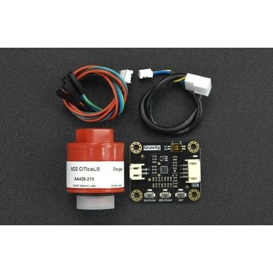 Jual Dfrobot Gravity : Electrochemical Oxygen Sensor (0-100%Vol) I2C ...