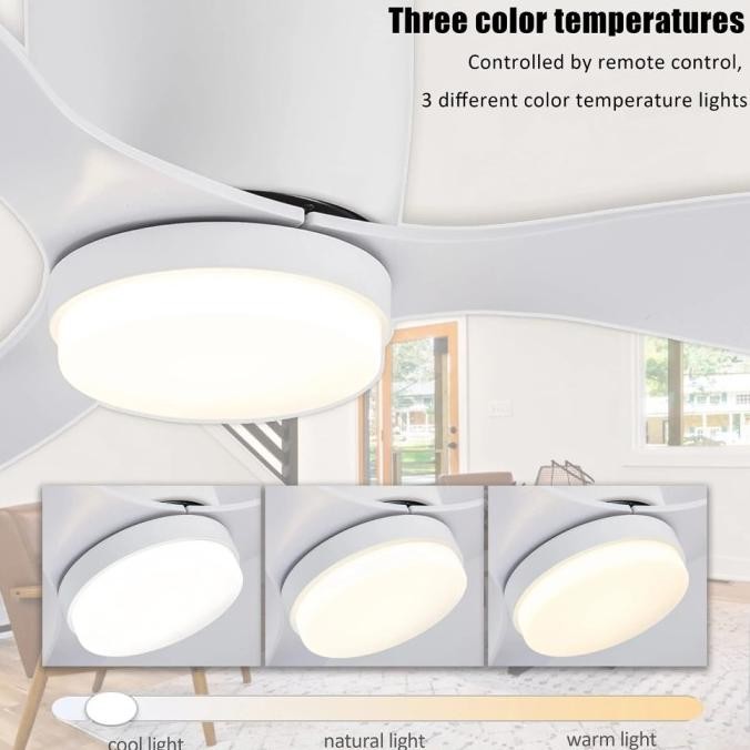 Jual Kipas Angin Gantung Plafon Smart Ceiling Fan 52 Inch 2 in 1 Lampu ...