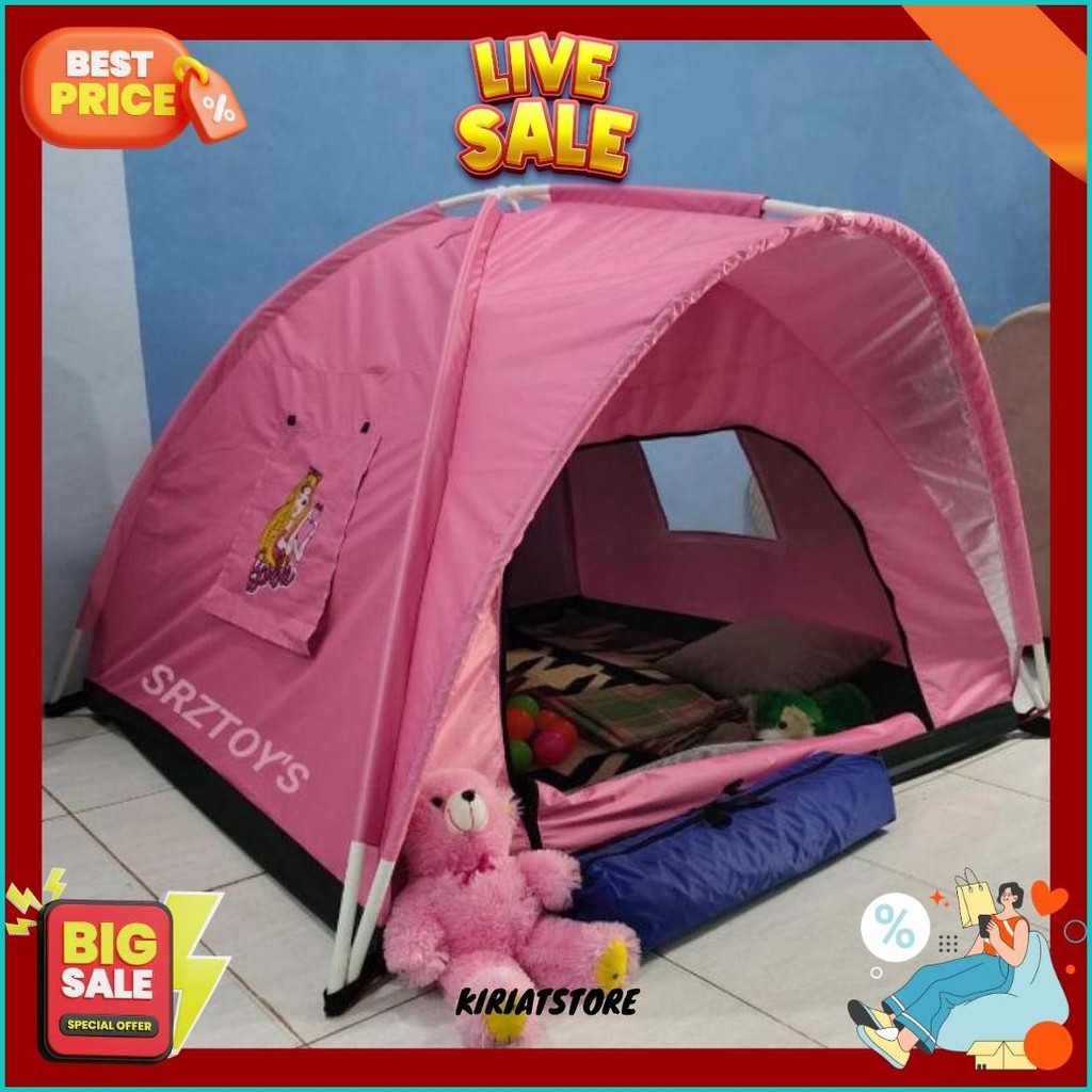 Jual Tenda Anak Motif Hewan Dan Kartun ,Berbie ,Mixue , Dinosaurus ...