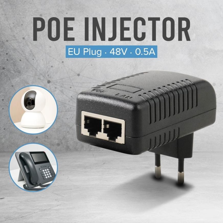 Jual ADAPTOR POE INJECTOR 48V ADAPTER POE EU IP CAMERA CCTV WIFI ...