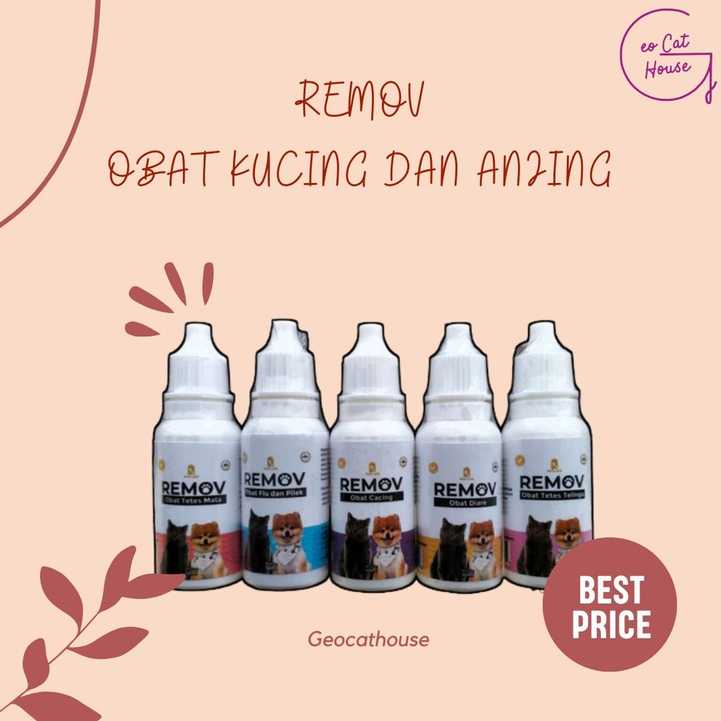 Jual REMOV Obat Tetes Untuk Kucing Sakit 10ml - Obat Flu,Mata,Diare ...
