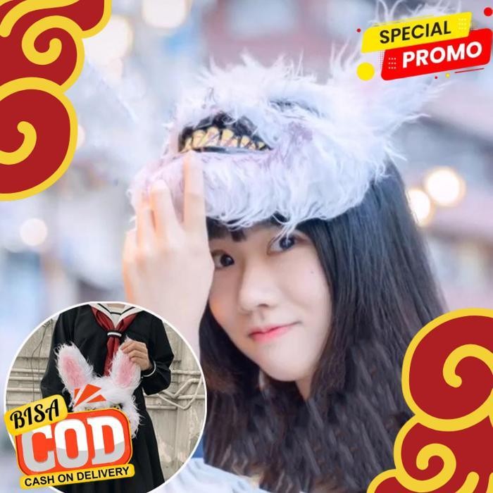Jual TRENDING TOPENG KELINCI BERDARAH SCARY RABBIT PUTIH HALLOWEEN ...