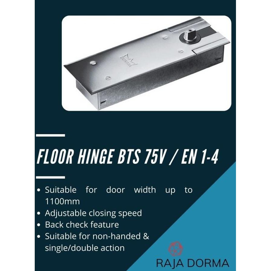 Jual Floor Hinge Dorma Bts 75V En 1-4 Hold Open Dormakaba Bts 75V Ho ...