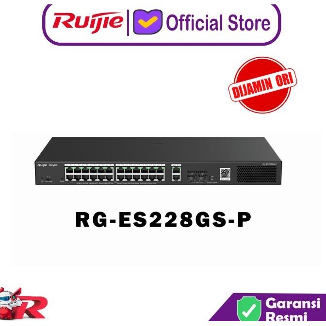 Jual Murah RG-ES228GS-P 28-Port Gigabit Smart Cloud Managed PoE Switch ...