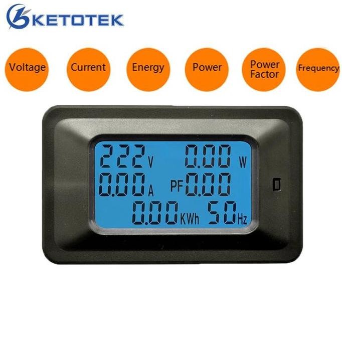 Jual Ac 220V 20A 100A Digital Watt Kwh Volt Cospi Power Factor Ampere ...