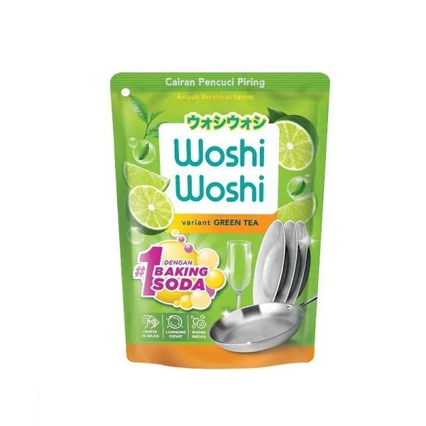 Jual WOSHI WOSHI LEMON GREEN TEA POUCH 600 ML | Shopee Indonesia