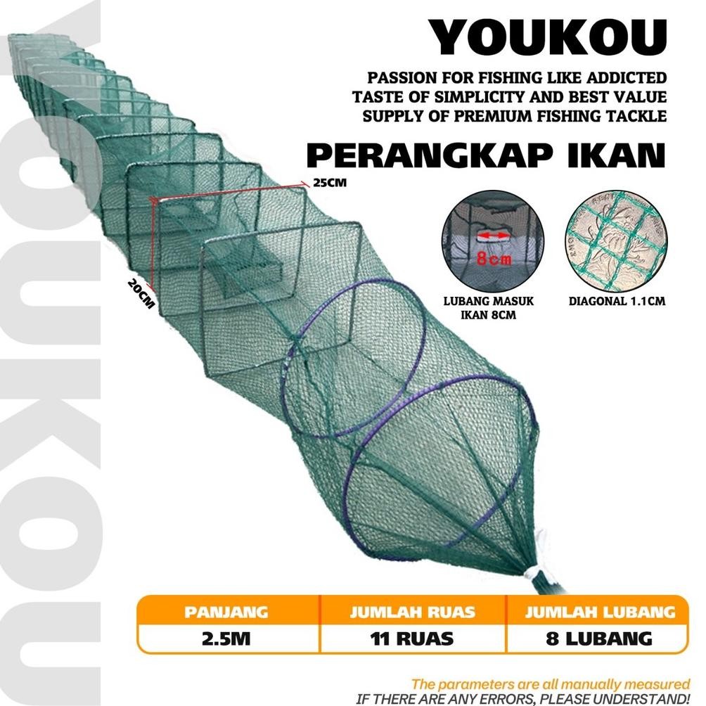 Jual Jaring Bubu Naga Perangkap Udang Ikan Lipat Portable 11 Ruas ...