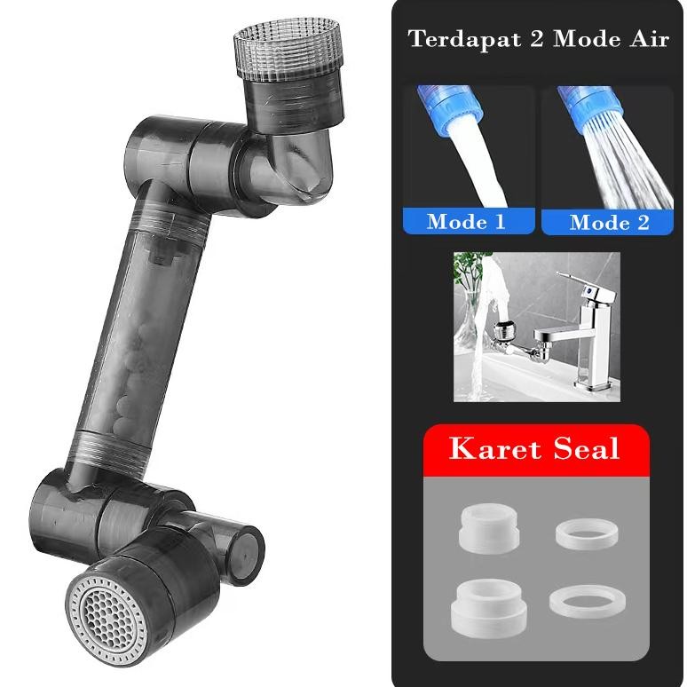 Jual Sambungan Kran Aerator Ion Keran Wastafel Extender 1080 Derajat ...