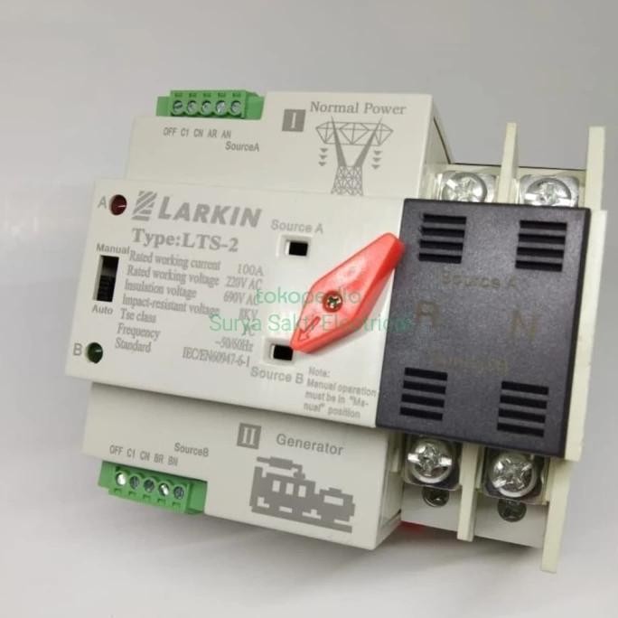 Jual new Larkin LTS - 2 ATS Changeover COS 2p 1 phase otomatis genset ohm lts2 murah | Shopee ...
