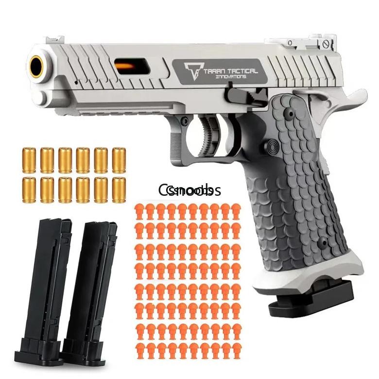 Jual 2011 Shell Throwing Toy Gun Continuous Firing Blowback Soft Bullet ...