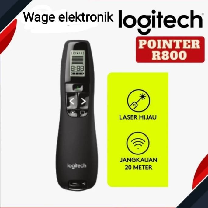 Jual Laser Pointer Profesional Presenter Logitech R800 Lcd 30Meter ...