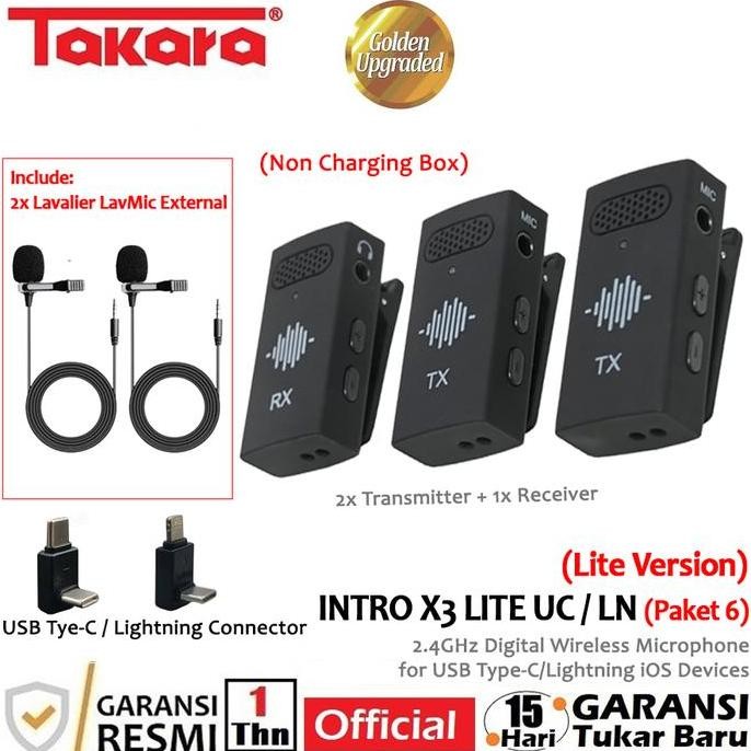 Jual BEST TAKARA INTRO X3 LITE VERSION DIGITAL WIRELESS MIC MICROPHONE ...