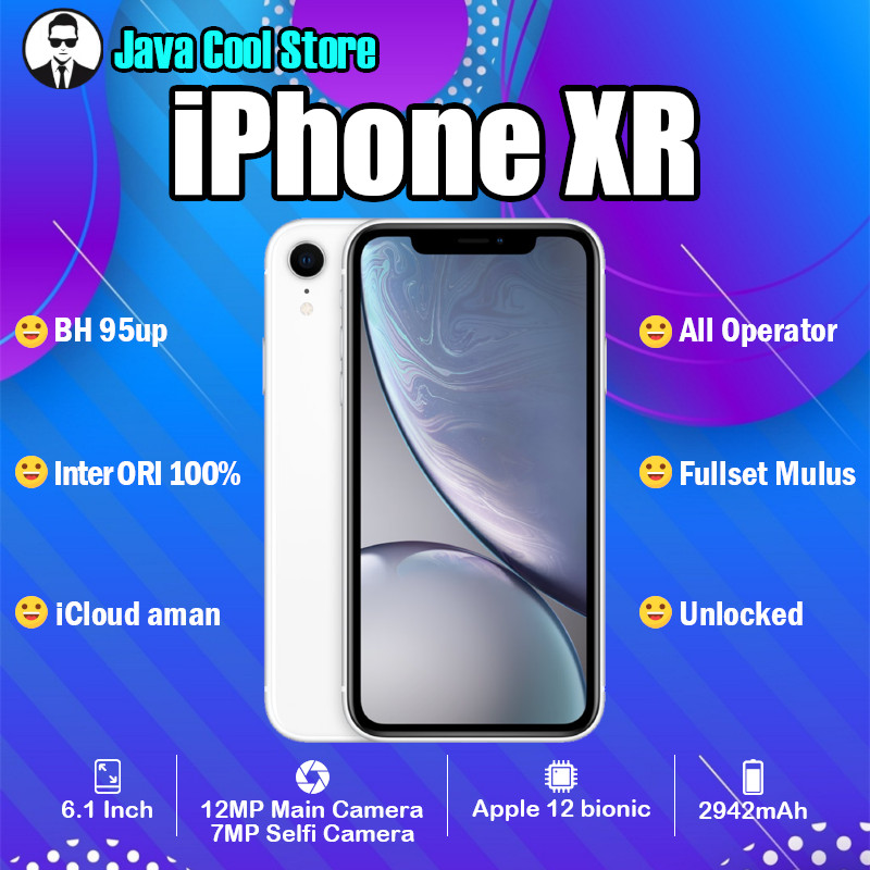 Jual iPhone XR 64gb 128gb Second-hand Fullset Mulus Garansi Sinyal like new unlocked all sim ...