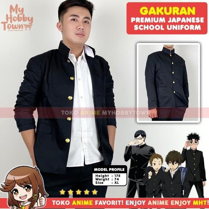 Jual Blazer Gakuran Anime Seragam Sekolah Jepang Japanese School ...
