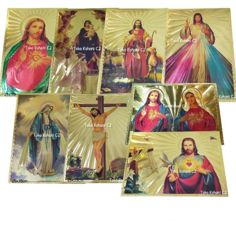 Jual T-56 Rt-4 Poster Yesus Roh Kudus Hologram Kecil 25X35Cm - Poster ...