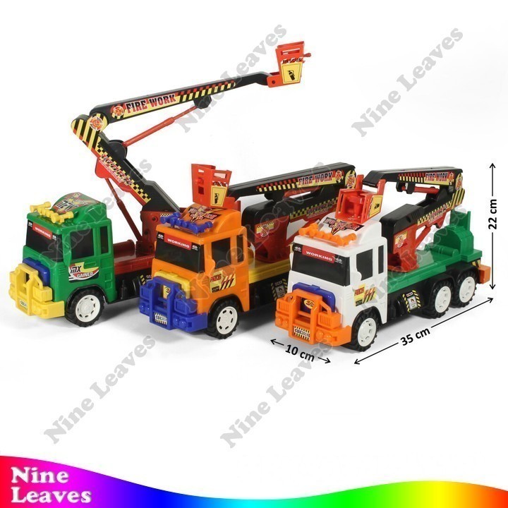 Jual Mainan Anak Truk Pemadam Turntable Ladder 35 cm Friction Crane ...