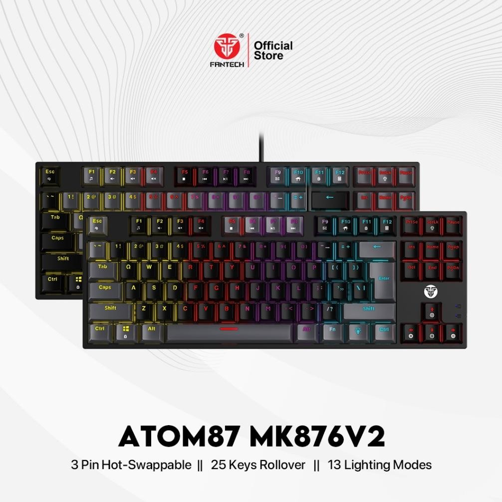 Jual Fantech ATOM MK876 RGB Gaming Mechanical Keyboard TKL | Shopee Indonesia