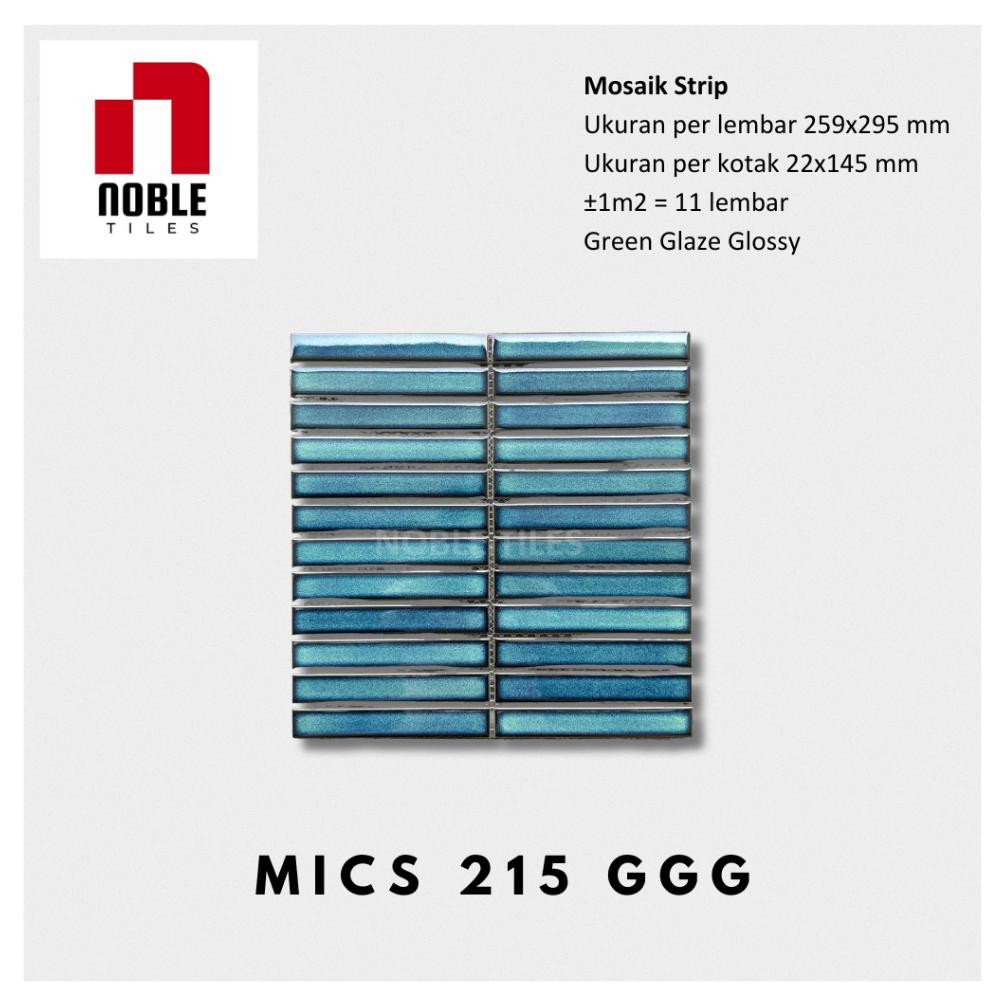 Jual WN Noble Tile Mosaik Keramik Kitkat Strip Warna Glossy 2x15 ...